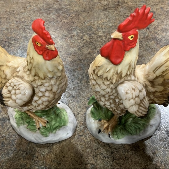 Homco | Accents | Vintage Homco Rooster And Hen Figurines | Poshmark